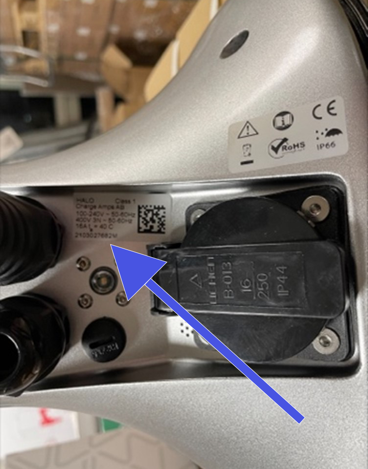 Serienummer laddstation - Eways.se